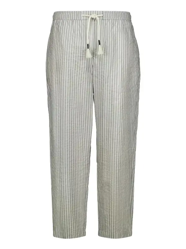 Orlebar Brown Sonoran Seersucker-stripe Trousers - Grey