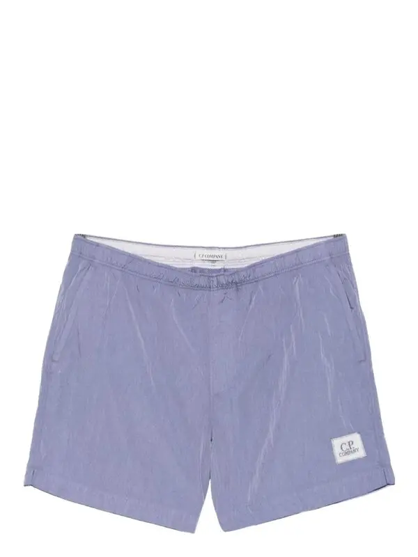 C.P. COMPANY Elasticated Waistband Swim Shorts - Iris Blue