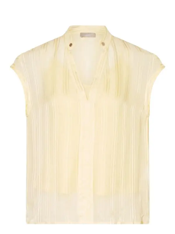 Liu Jo Chain Detail V-neck Top - Yellow