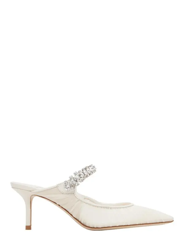 JIMMY CHOO Bing 65 Mules - Ivory White