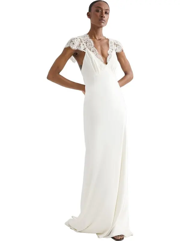 TWP Silk Charmeuse Lace Gown - Ivory