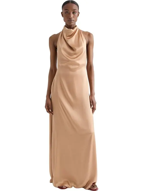 TWP Lola Gown In Silk Charmeuse - Brush