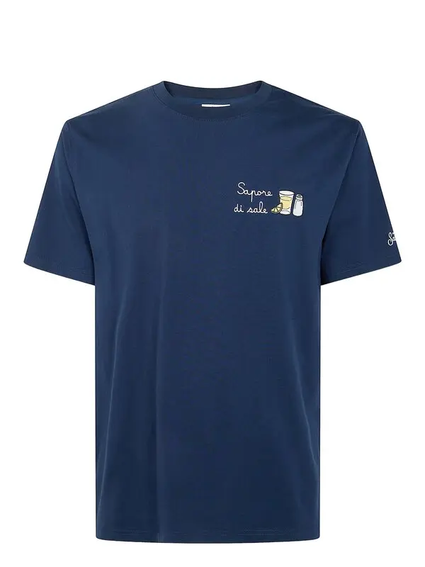 MC2 SAINT BARTH T-shirt Cotone Blu "portofino Sale Tequila - Blue