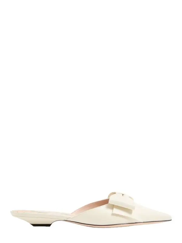 Valentino Garavani Bowow Kidskin Mule - Ivory