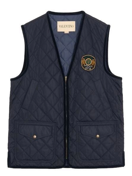 Valentino Garavani Lightweight Nylon Vest - Navy