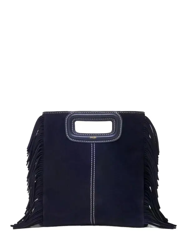 Maje Fringe Detail Tote Bag - Blue