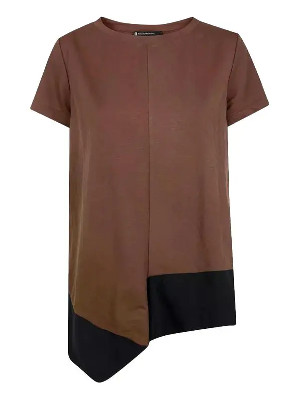 PIERANTONIOGASPARI Asymmetric Hem T-shirt - Brown