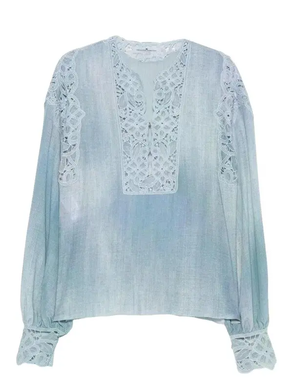 Ermanno Scervino Long Sleeve Blouse - Blue