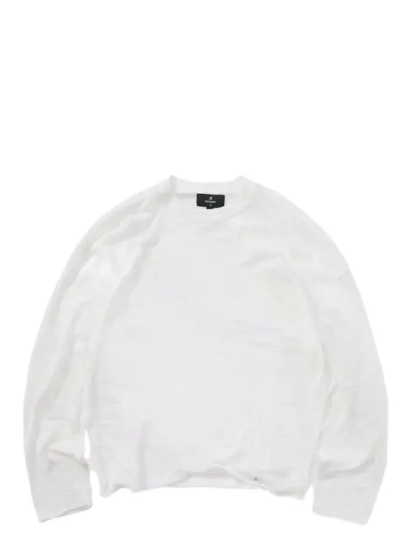 REPRESENT Long Sleeve Slub Knit T-shirt - White