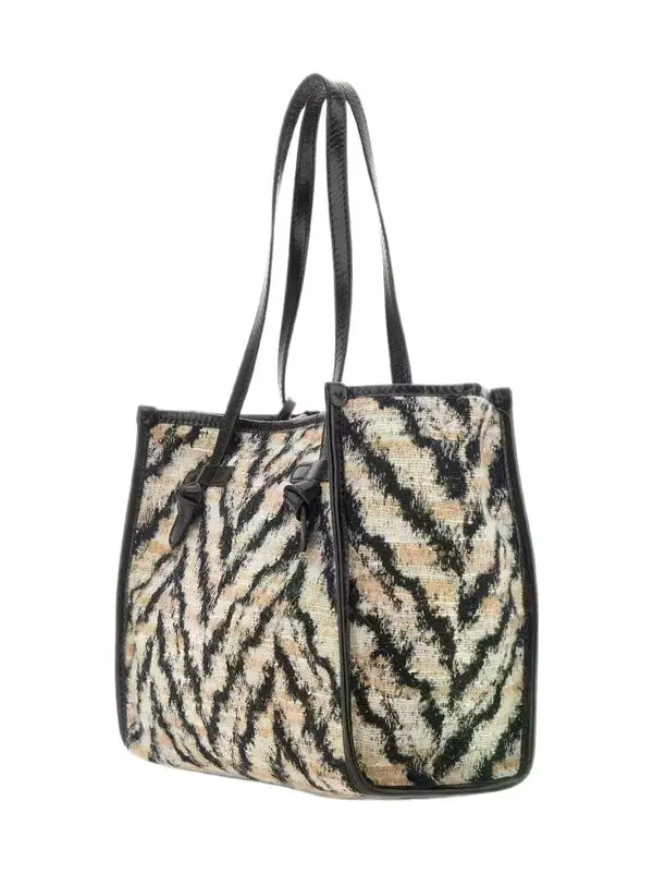 MARCELLA CLUB Marcella Zebra-print Jacquard Shoulder Bag - Black