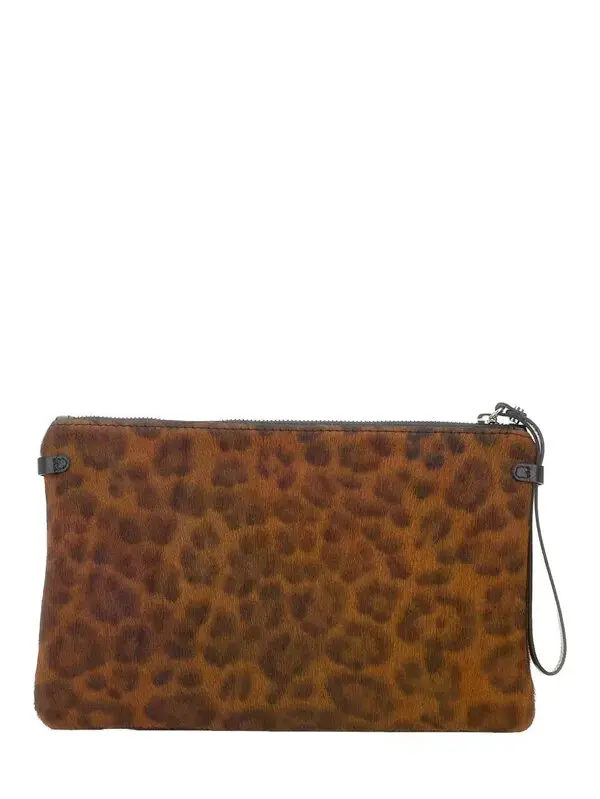 GIANNI CHIARINI Hermy Animalier-print Clutch Bag - Brown