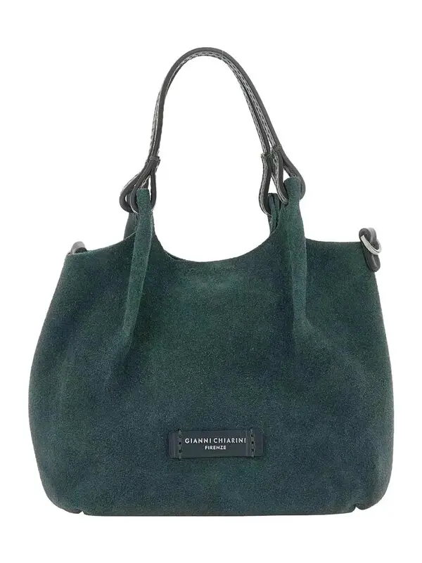 GIANNI CHIARINI Dua Suede Tote Bag - Green