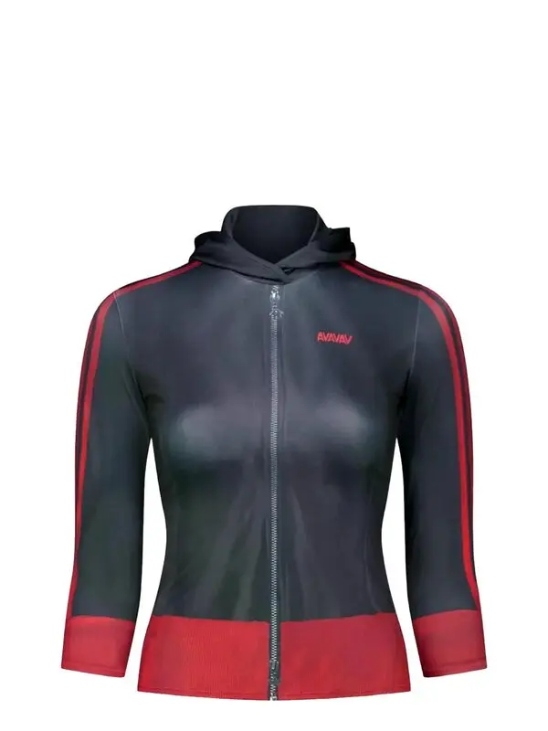 AVAVAV X Adidas Originals Three-stripe Zip-up Hoodie - Black