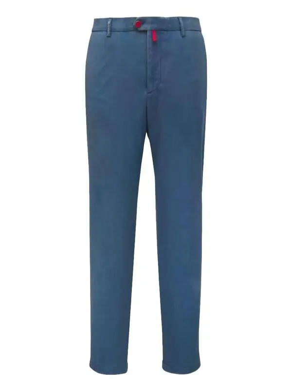 Kiton Straight-leg Wool Trousers - Blue