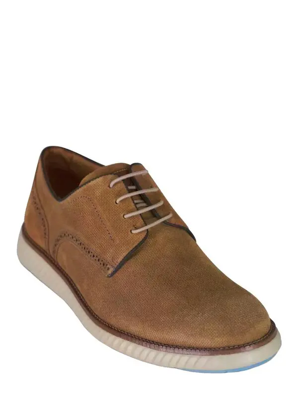 Martin Dingman Perforated Brogue-detail Lace-up Shoes - Brown
