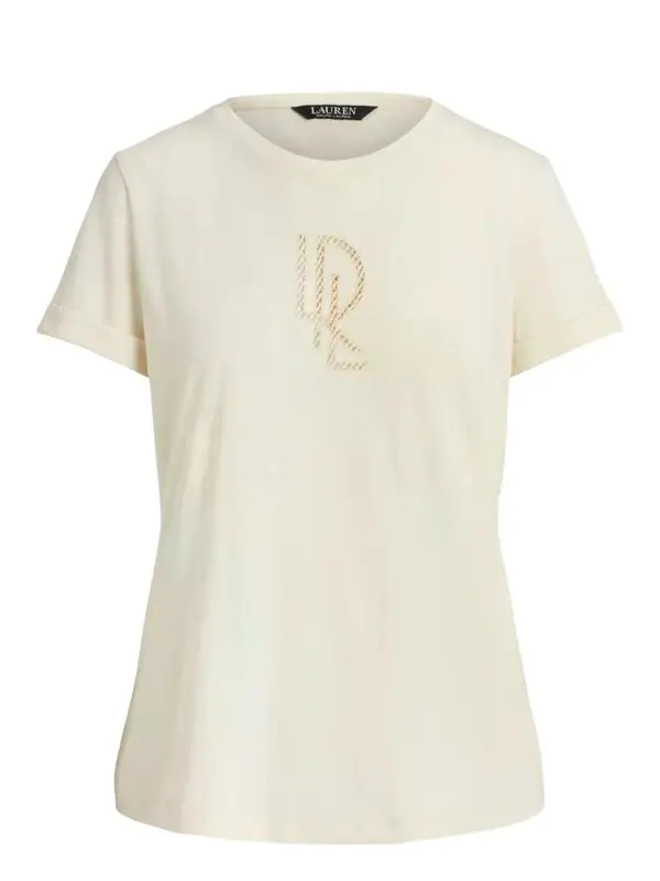 Ralph Lauren Logo Embellished T-shirt - Neutrals