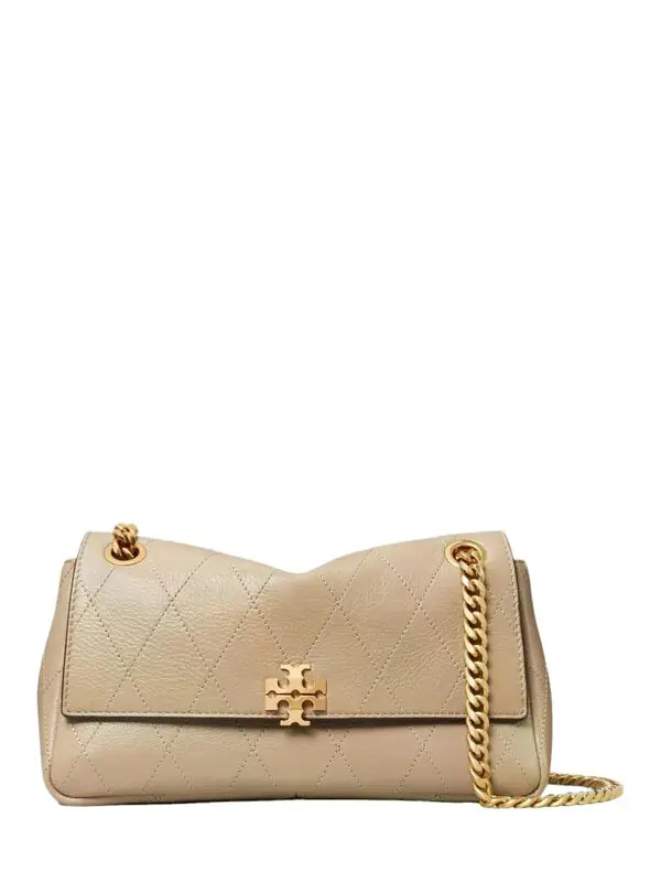 Tory Burch Small Charlie Quilted Shoulder Bag - Neutrals