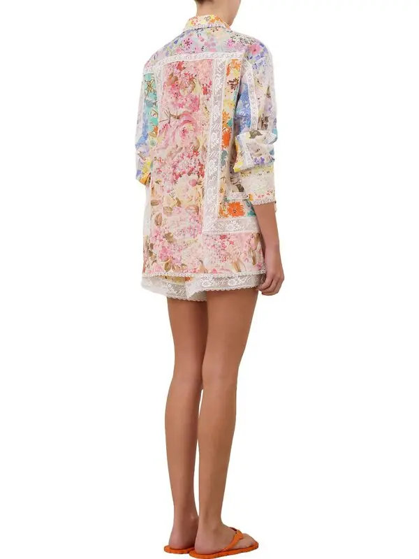 Zimmermann Solstice Short With Lace Trim - Spliced