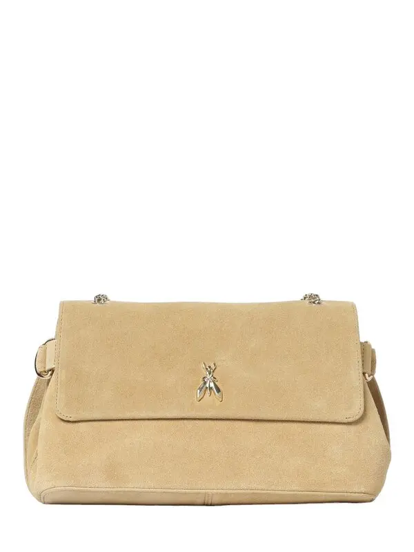 Patrizia Pepe Suede Shoulder Bag - Sand