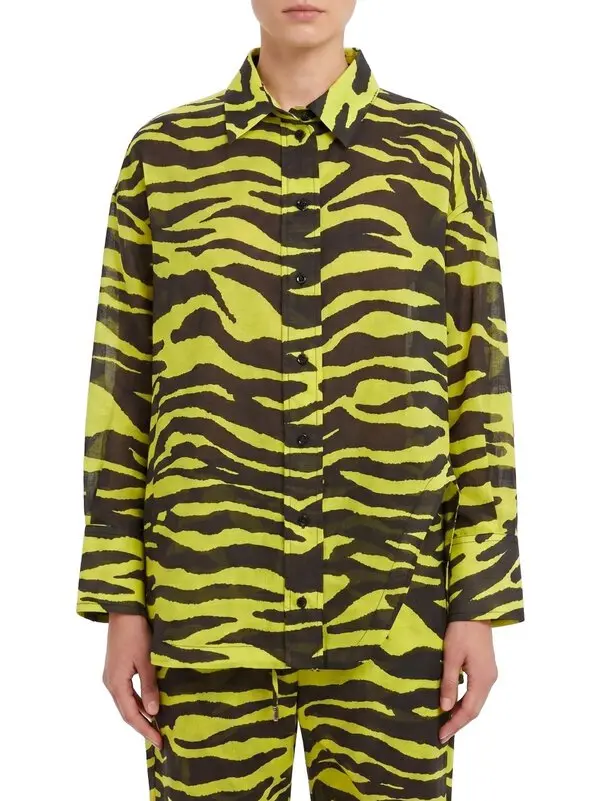 Attico Zebra Print Shirt - Black