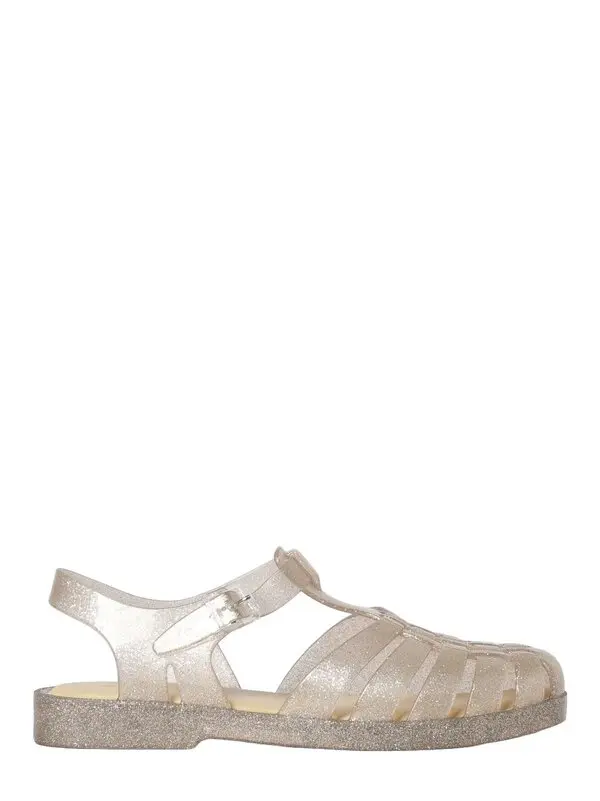 Melissa Glitter Pvc Fisherman Sandals With Low Heel - Gold