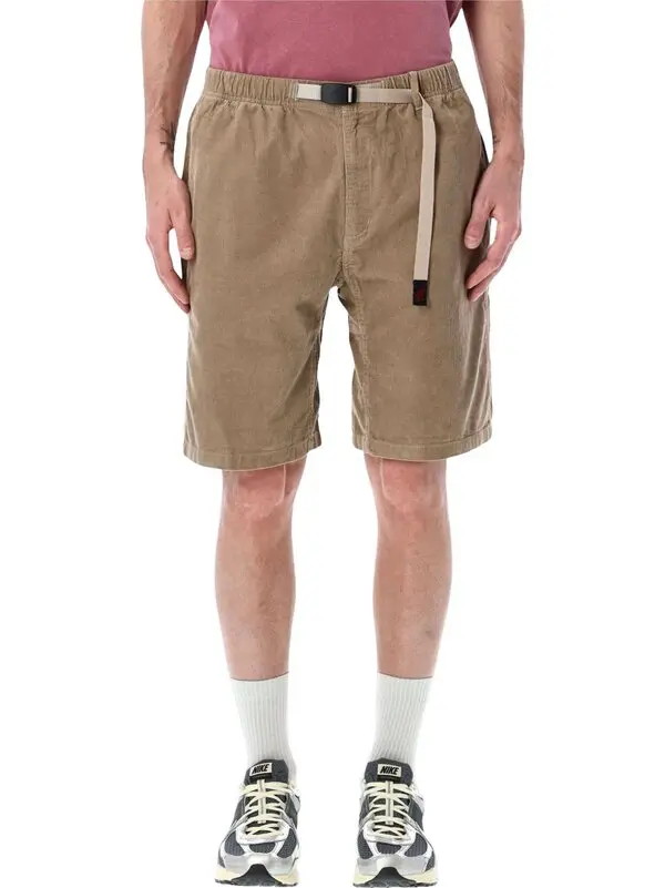 Gramicci Corduroy Shorts With Elasticated Waistband - Beige