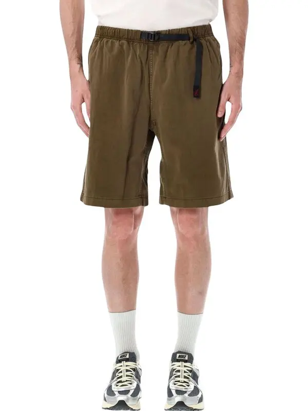 Gramicci Cotton Shorts With Adjustable Waistband - Green