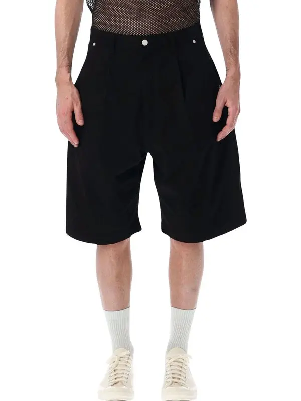 Comme Des Garçons Knee-length Cotton Denim Shorts - Black