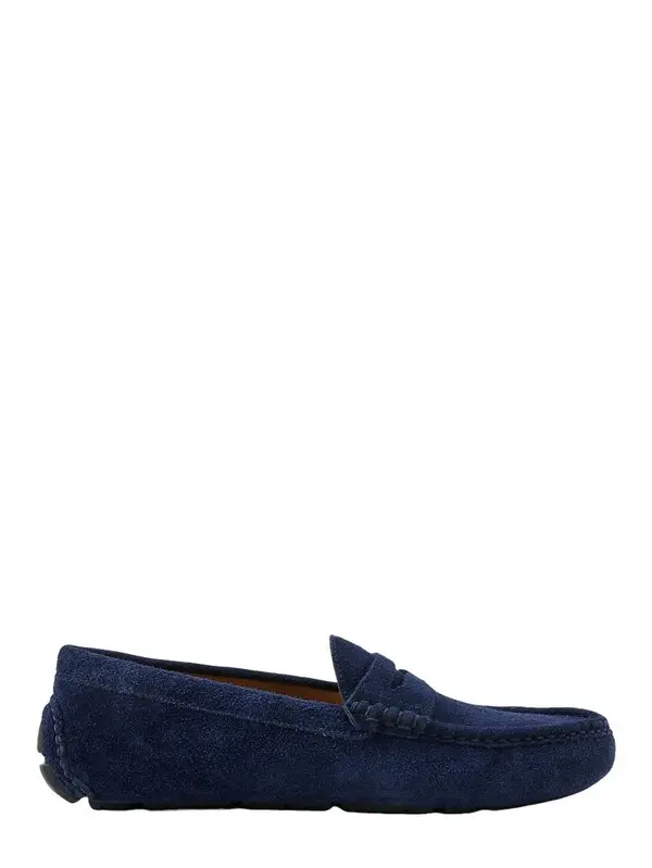 Ralph Lauren Suede Penny Driver Loafers - Hunter Navy