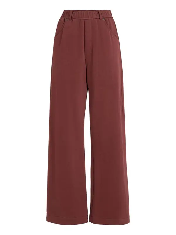 Brunello Cucinelli French Terry Relaxed Fit Sweatpants - Red