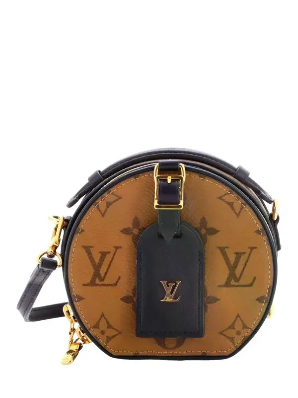 LOUIS VUITTON Mini Boite Chapeau Bag Reverse Monogram Canvas Crossbody - Brown