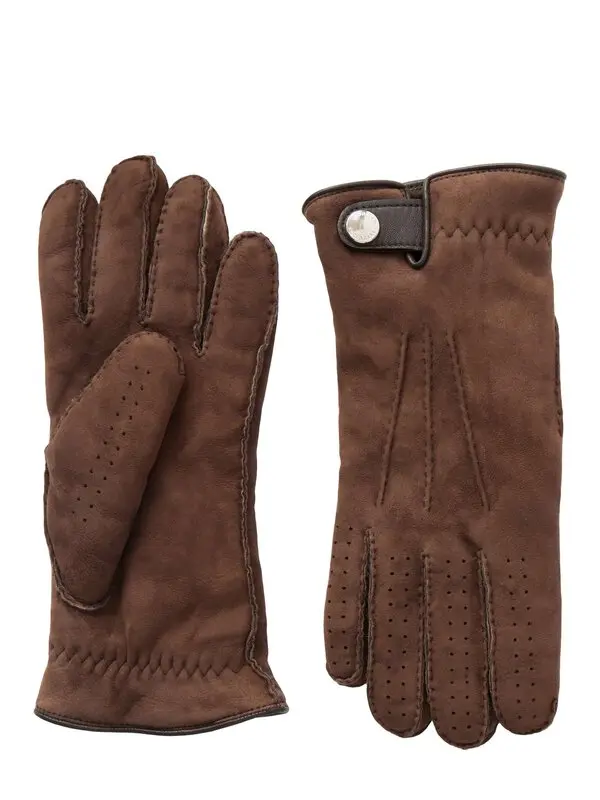 Brunello Cucinelli Suede Gloves - Dark Brown