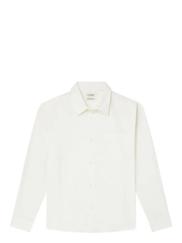 FRAME Lyocell, Linen And Cotton-blend Shirt - White