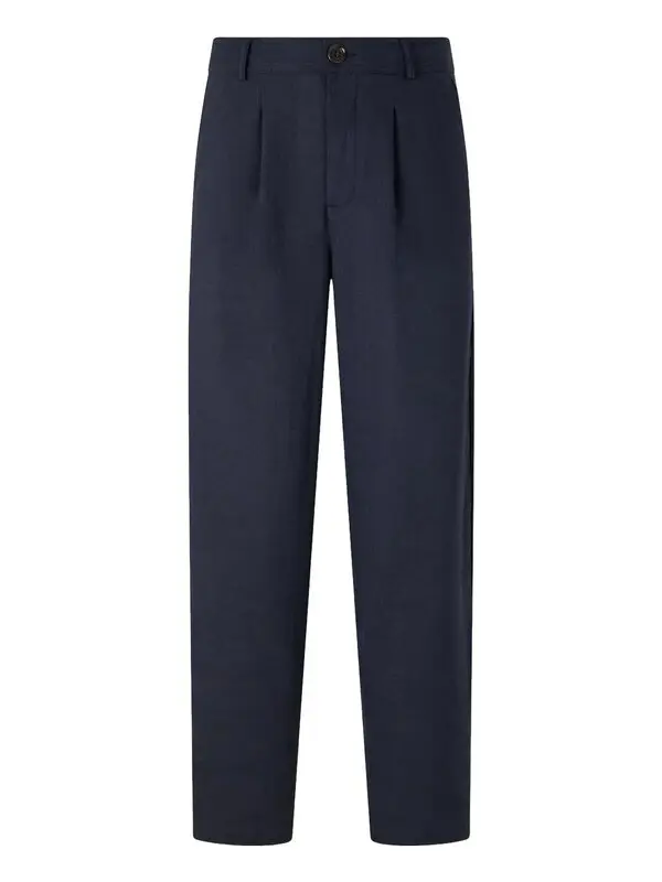 Oliver Peoples Oxford Striped Linen Drawstring Trousers - Blue