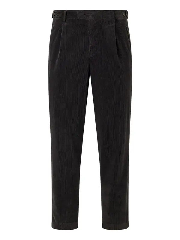 Barena Venezia Straight-leg Pleated Corduroy Trousers - Brown