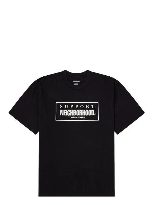 NEIGHBORHOOD Logo-print Cotton-jersey T-shirt - Black