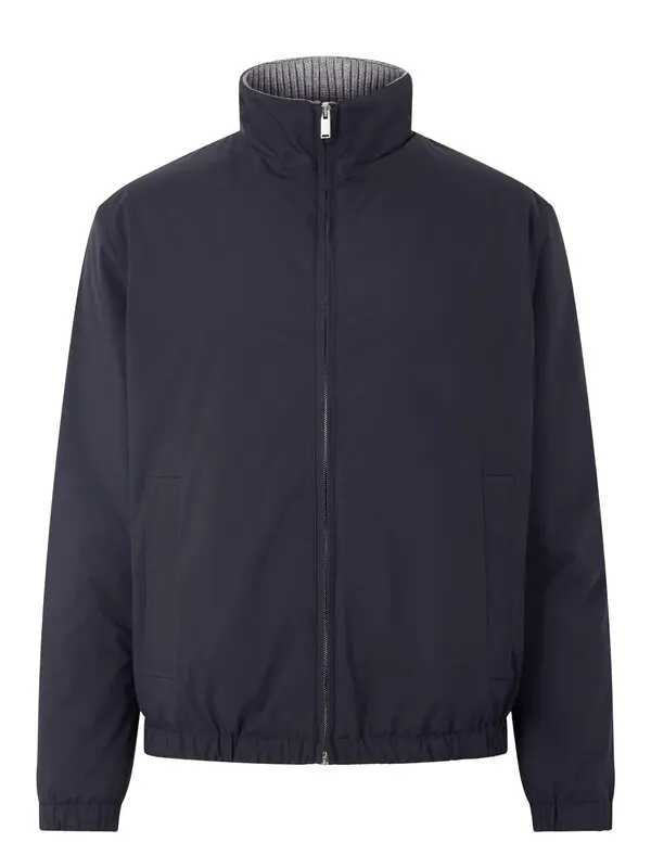 LARDINI Shell Bomber Jacket - Navy