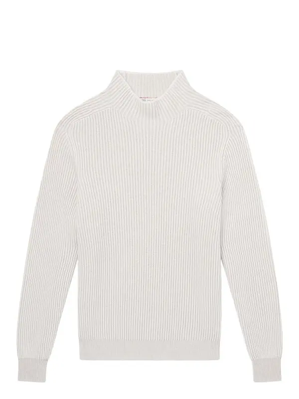 Brunello Cucinelli Ribbed Cashmere Rollneck Sweater - Neutrals