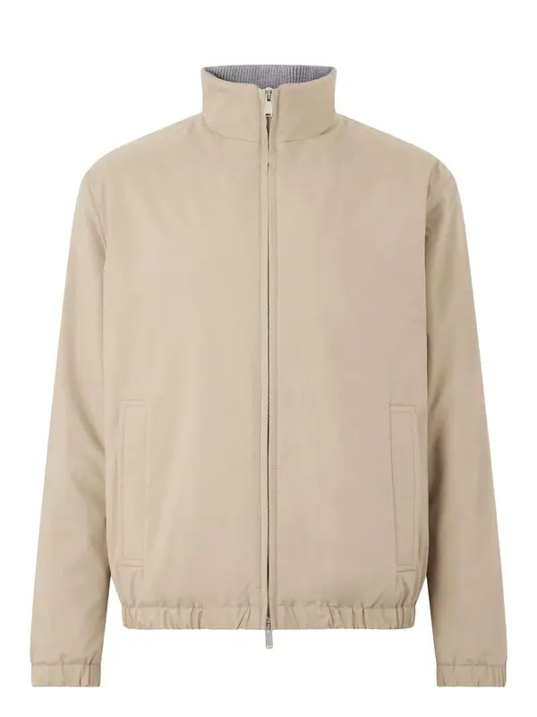 LARDINI Shell Bomber Jacket - Beige