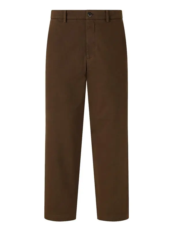 Barena Venezia Straight-leg Cotton-blend Gabardine Trousers - Brown