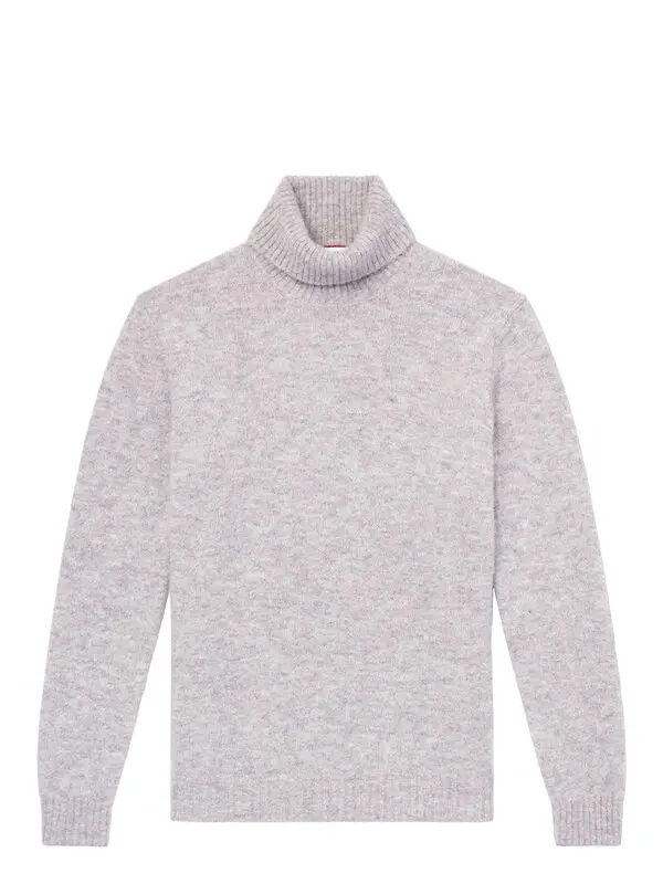 Brunello Cucinelli Alpaca-blend Rollneck Sweater - Beige
