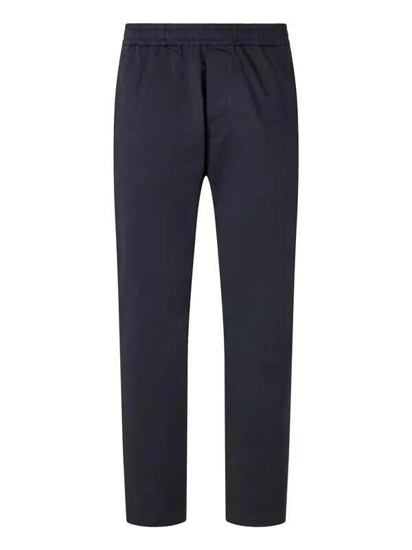 Barena Venezia Straight-leg Cotton-blend Gabardine Trousers - Navy