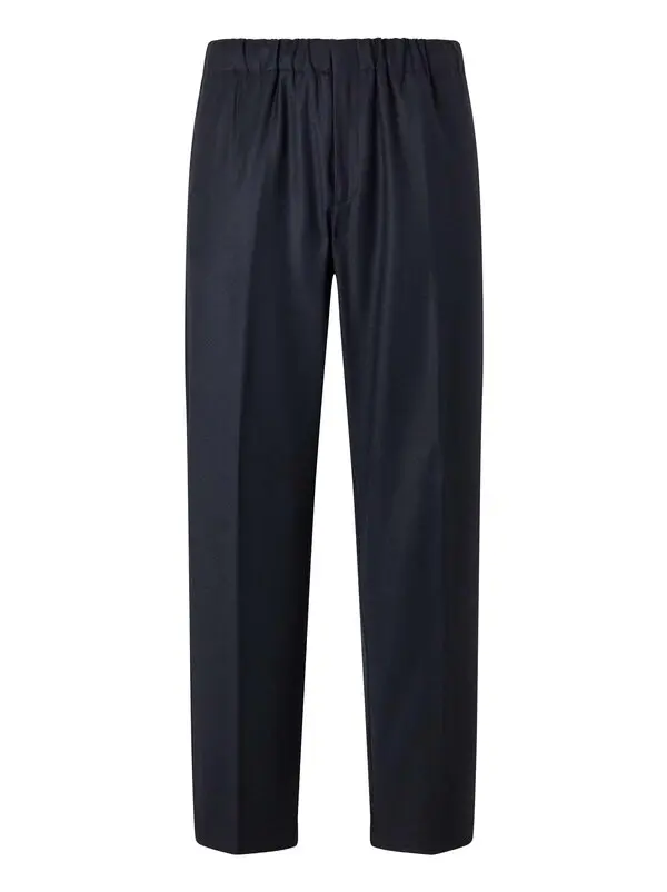 LARDINI Straight-leg Woven Trousers - Navy