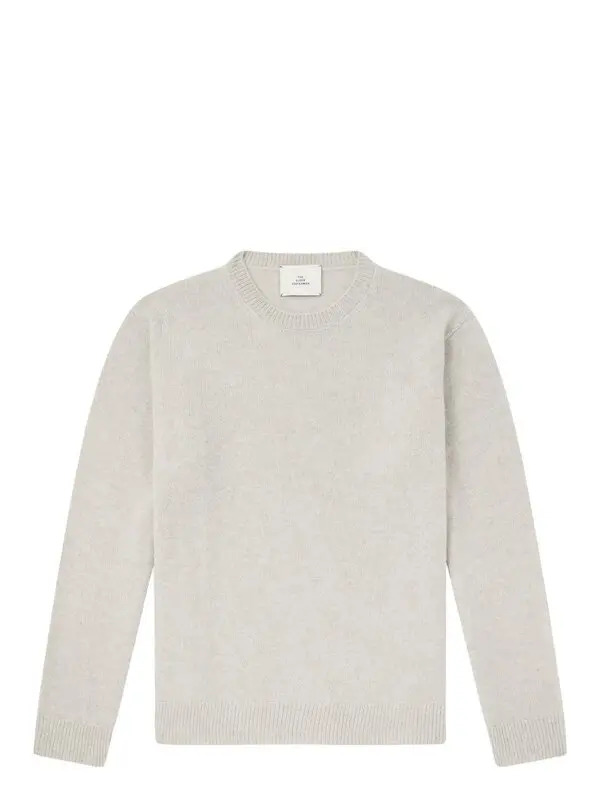 THE ELDER STATESMAN Hand-knitted Cashmere Sweater - Neutrals