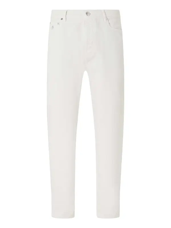 Brunello Cucinelli Slim-fit Straight-leg Jeans - Cream