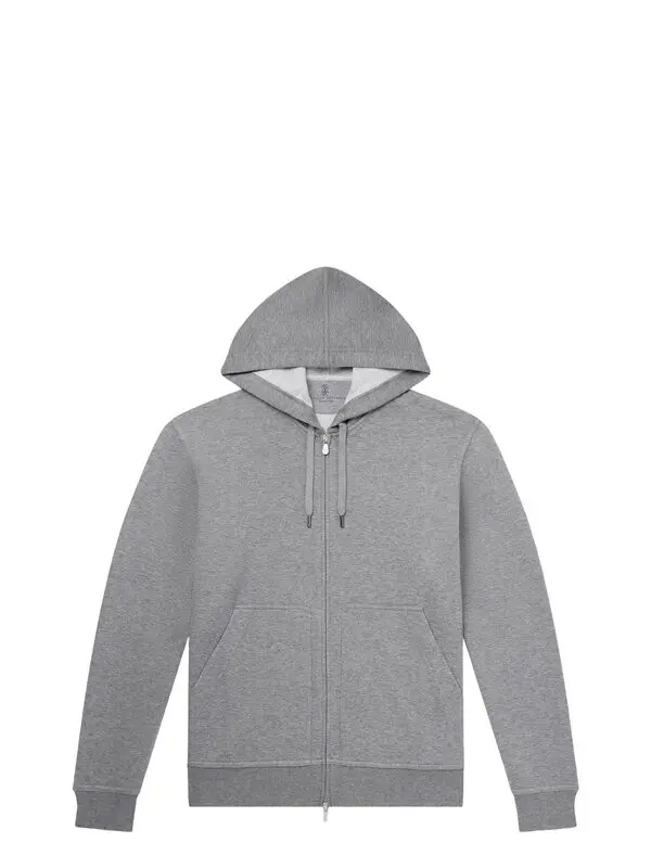 Brunello Cucinelli Zip-up Hoodie - Gray