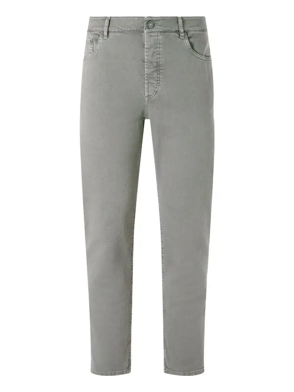 Brunello Cucinelli Slim-fit Cotton-blend Jeans - Green