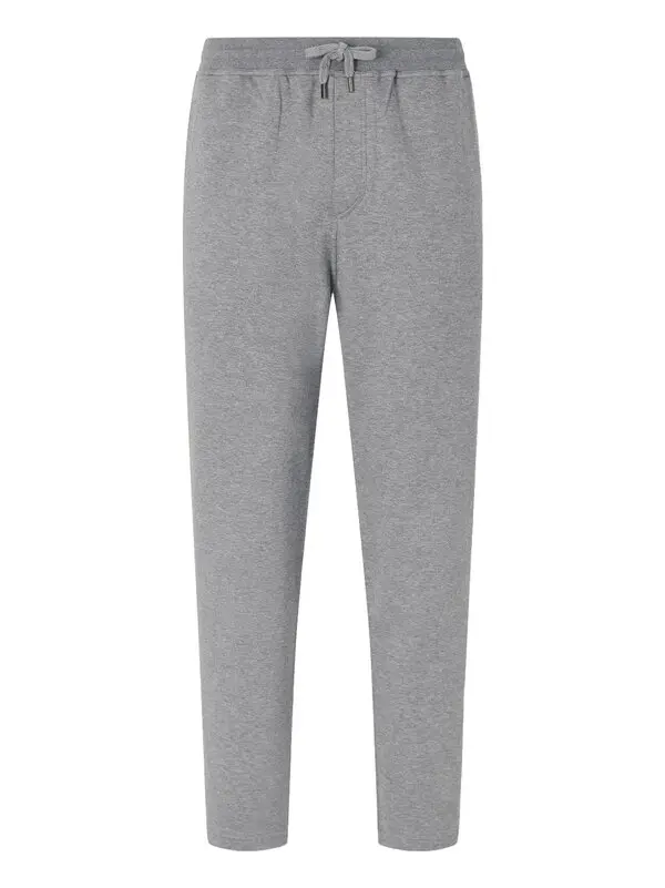 Brunello Cucinelli Tapered Cotton, Cashmere And Silk-blend Jersey Sweatpants - Gray