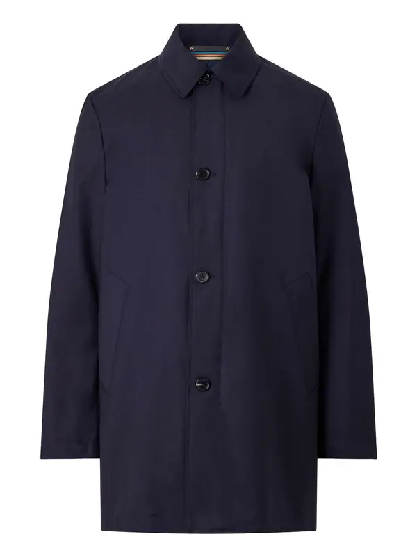 Paul Smith Wool Coat With Detachable Inner Vest - Navy