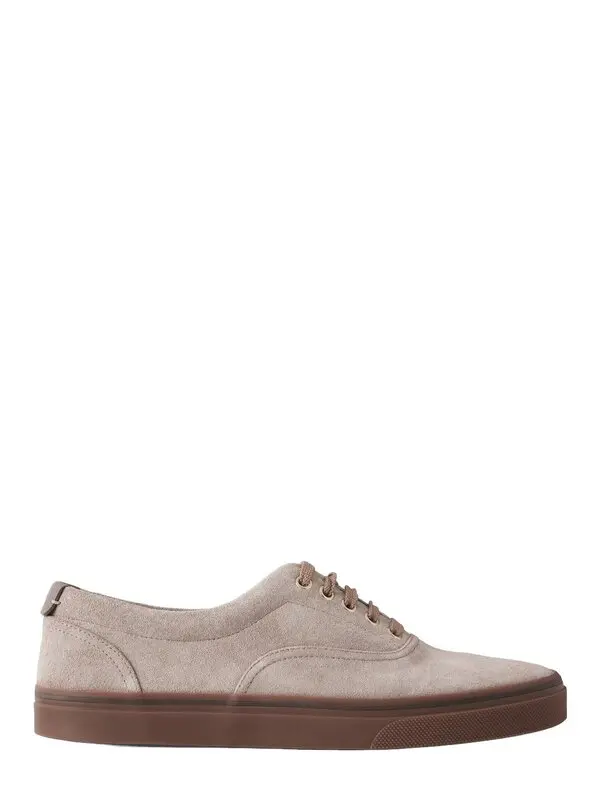 Brunello Cucinelli Suede Low-top Sneakers - Brown